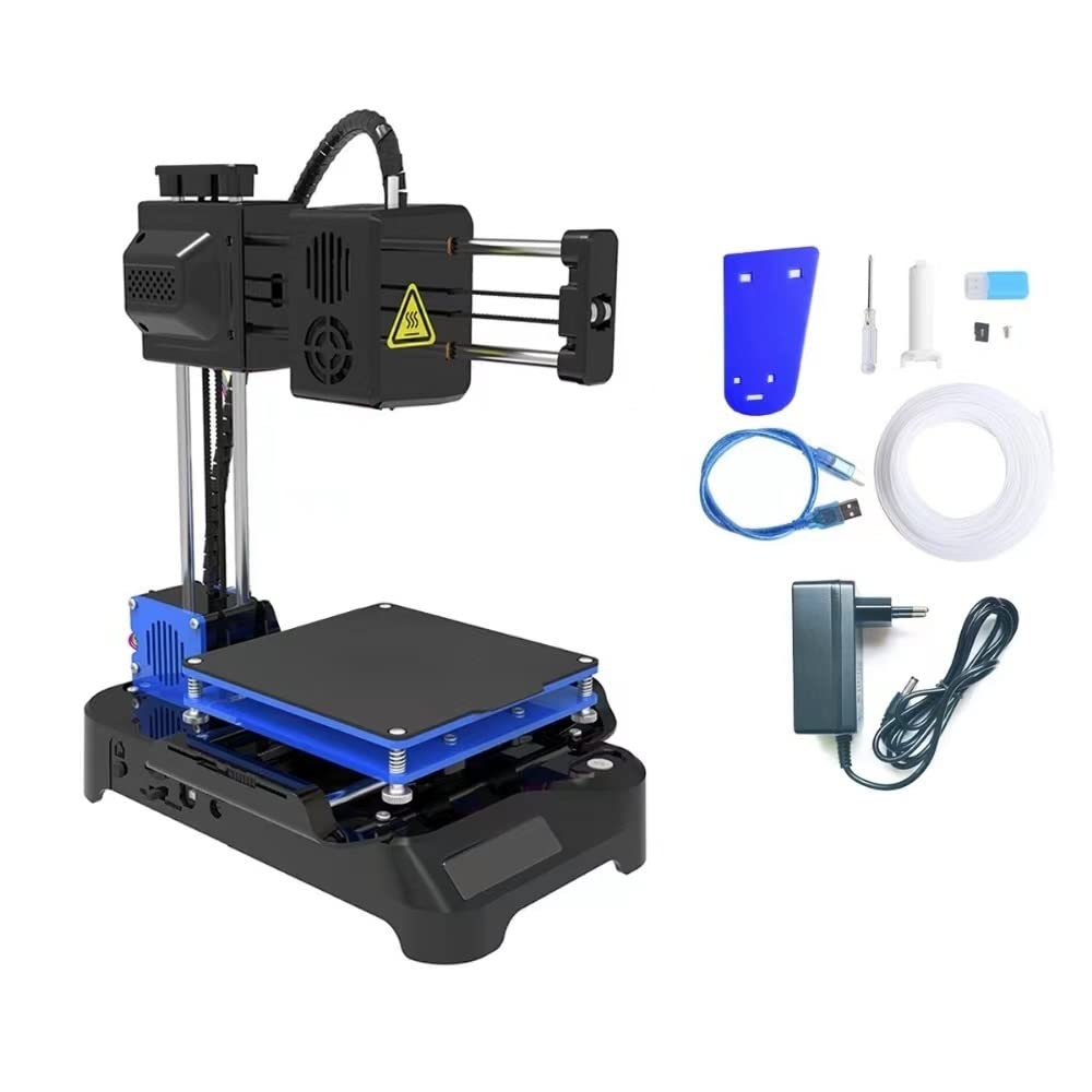 Mini 3D Printer Beginners Entry Level Low Noise Use PLA TPU 1.75mm Filament Printing Size 100x100x100mm (Color : Black, Size : TF Card Offline_US)