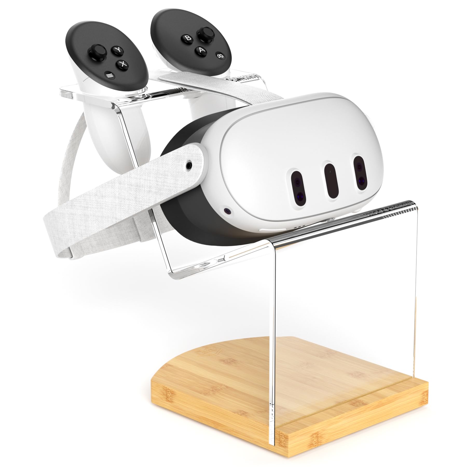 VRMASTER VR Stand Accessories Compatible with Quest Meta Quest 3 Acrlic Display Holder for Quest 2 Touch Controllers Accessories
