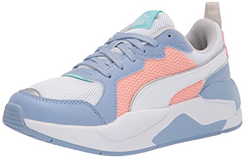 PUMA unisex child X-ray Sneaker, Forever Blue-puma White-apricot Blush-island Paradise, 4 Big Kid US