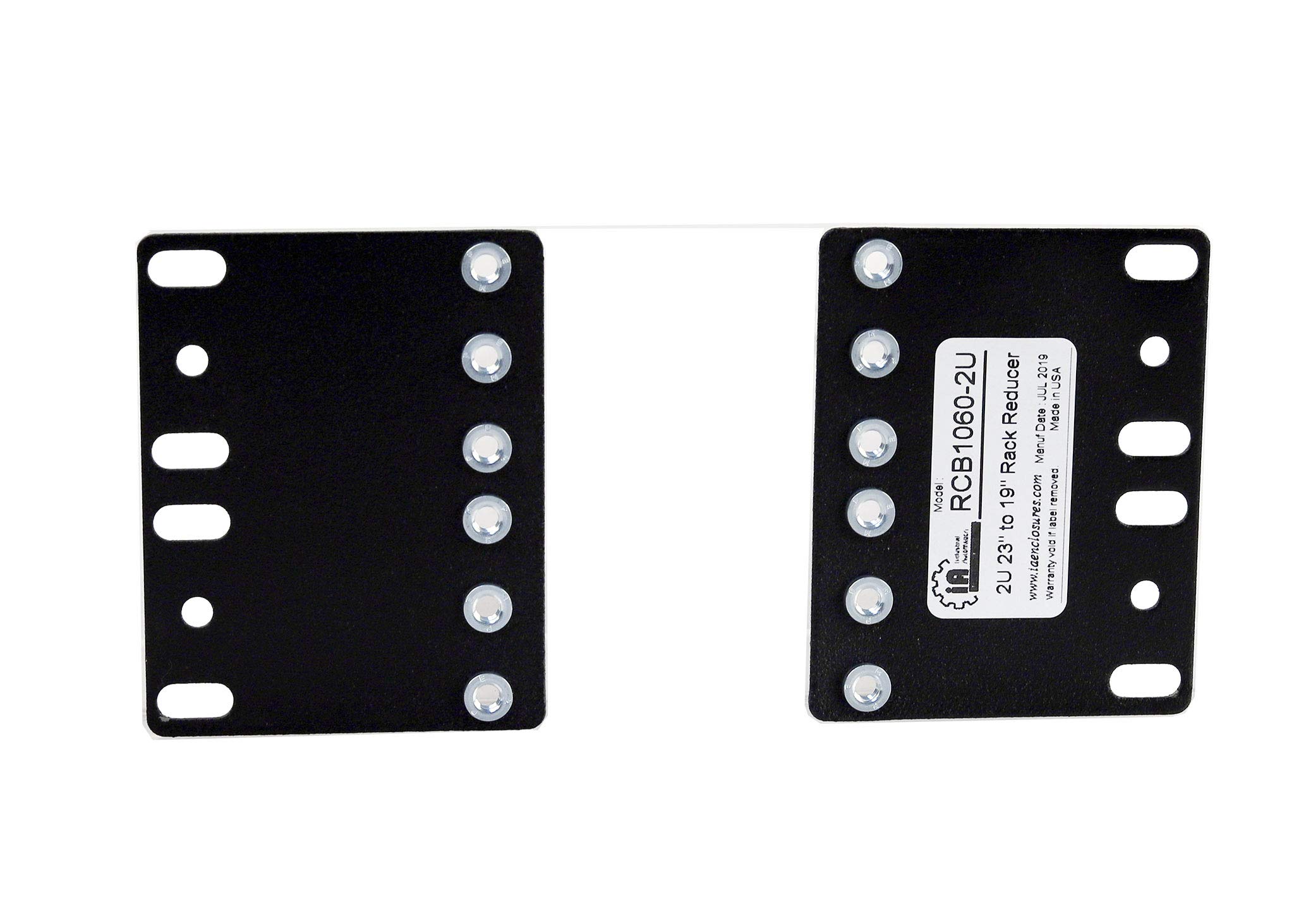 RCB1060-2U Rackmount 2U 23 inch to 19 inch Rack Reducer Adapter for 2 Post or 4 Post Cabinet (1 Pair)