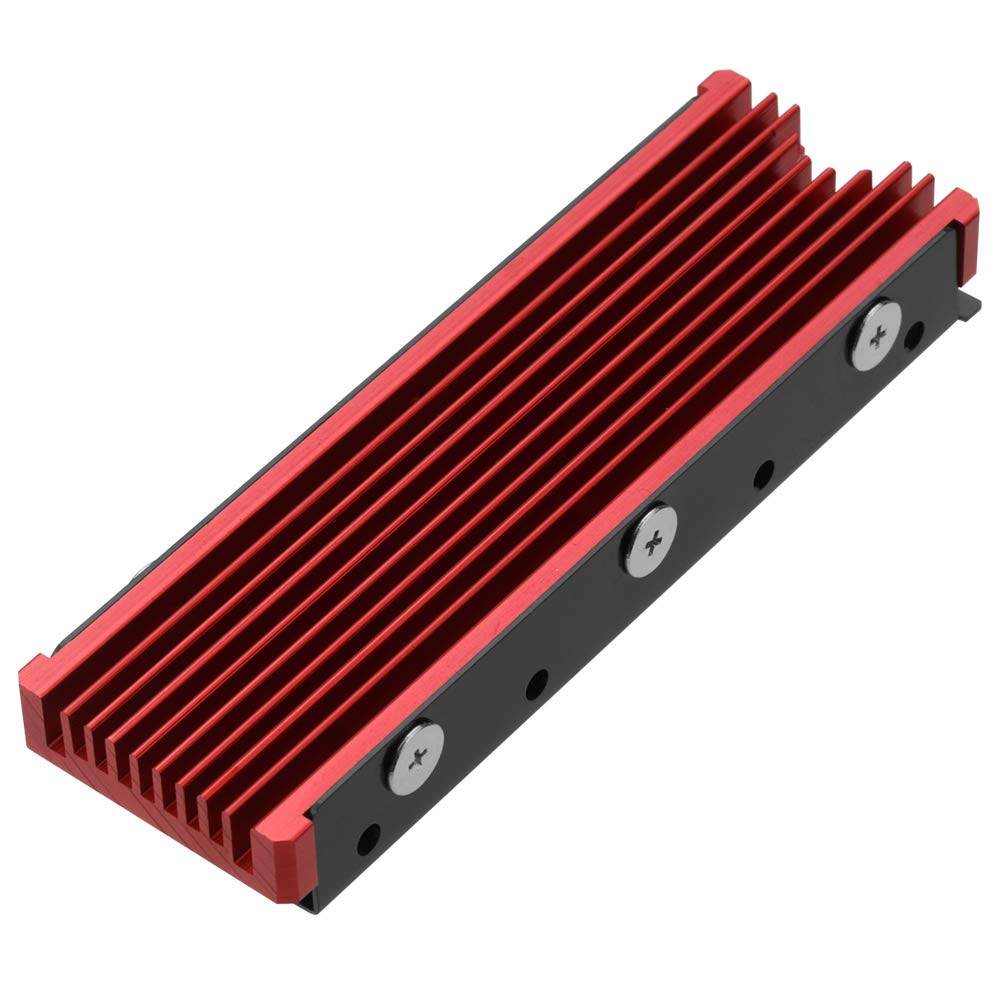 NVMe Heatsinks for M.2 2280mm SSD Double-Sided Cooling Design(red)