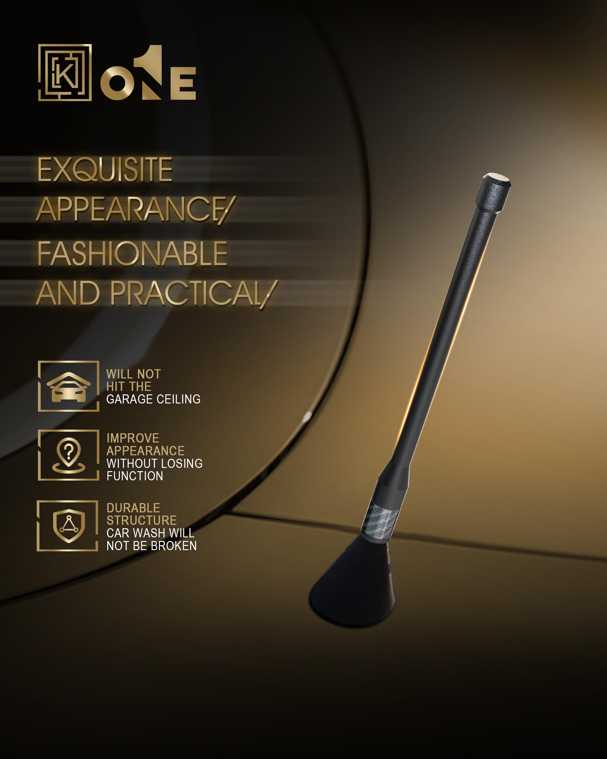 πππ KEYO1E Carbon Fiber Antenna Compatible with Select Model CCL17-09-AN19-BBB-PS | 7.9 Inches Superior Flexible Rubber | Designed for Optimized FM/AM Signal