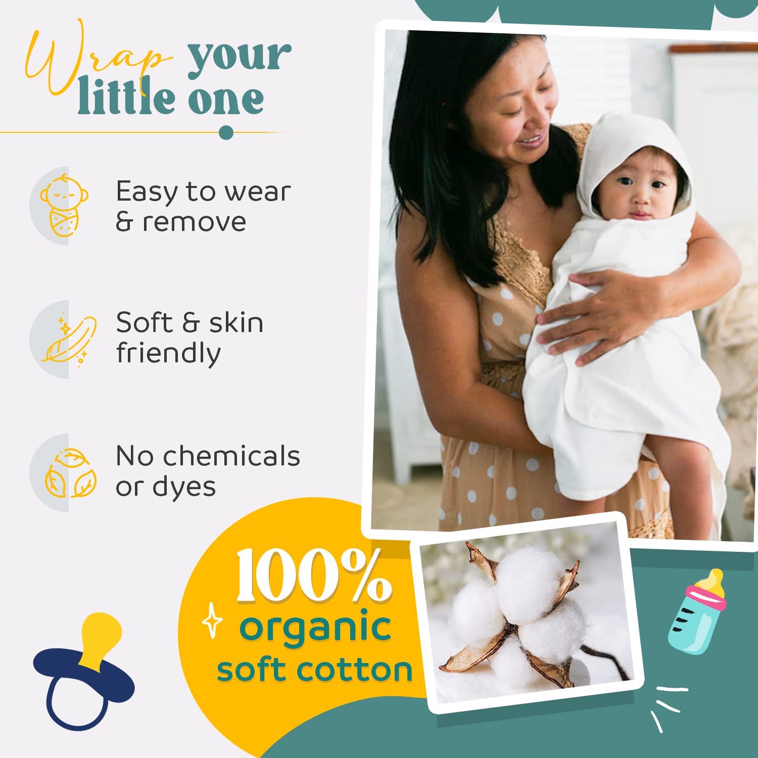 Unisex Baby Brand Layette Unisex-9pc Newborn Clothes & Accessories Set.,