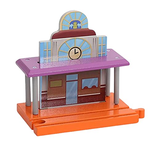 TOOYFUL Rail Wooden Railway Station Train Scene Educational for New Year Gifts