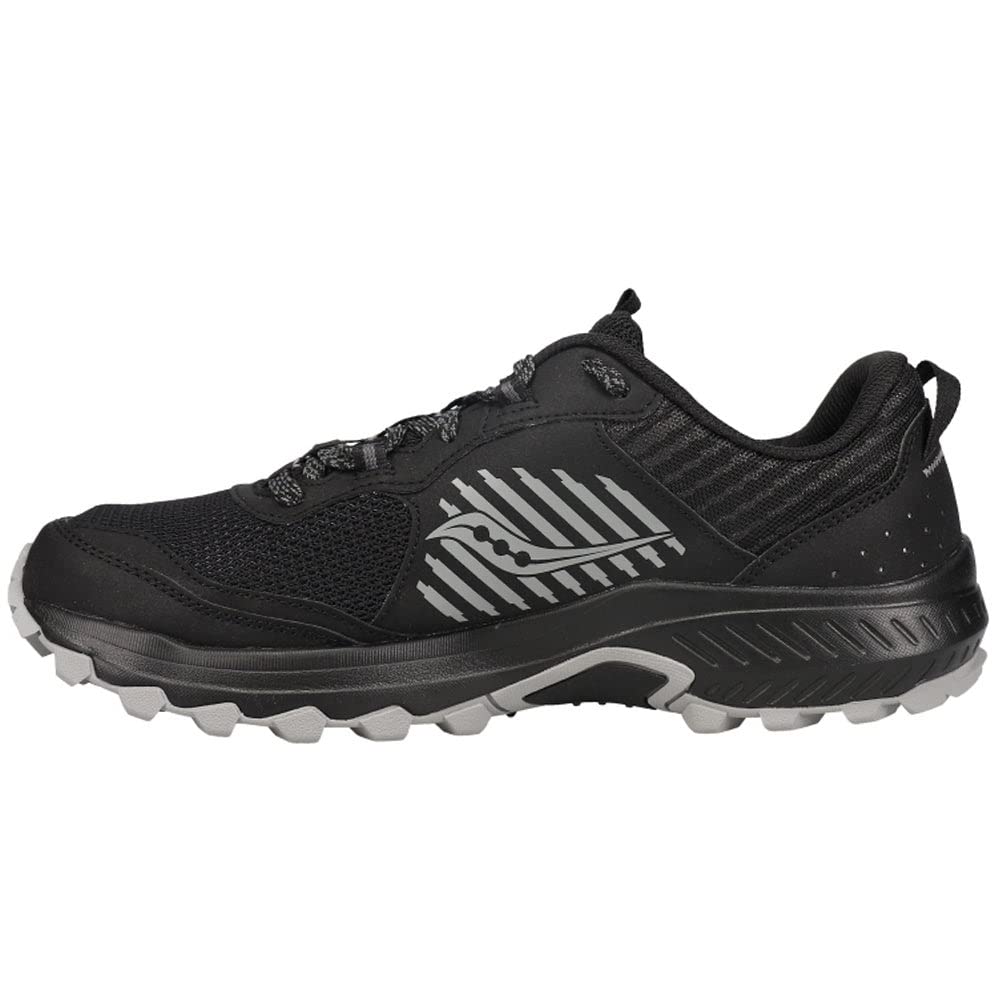 Saucony Men's Excursion TR15 Trail Running Shoe, Black/Shadow, 12