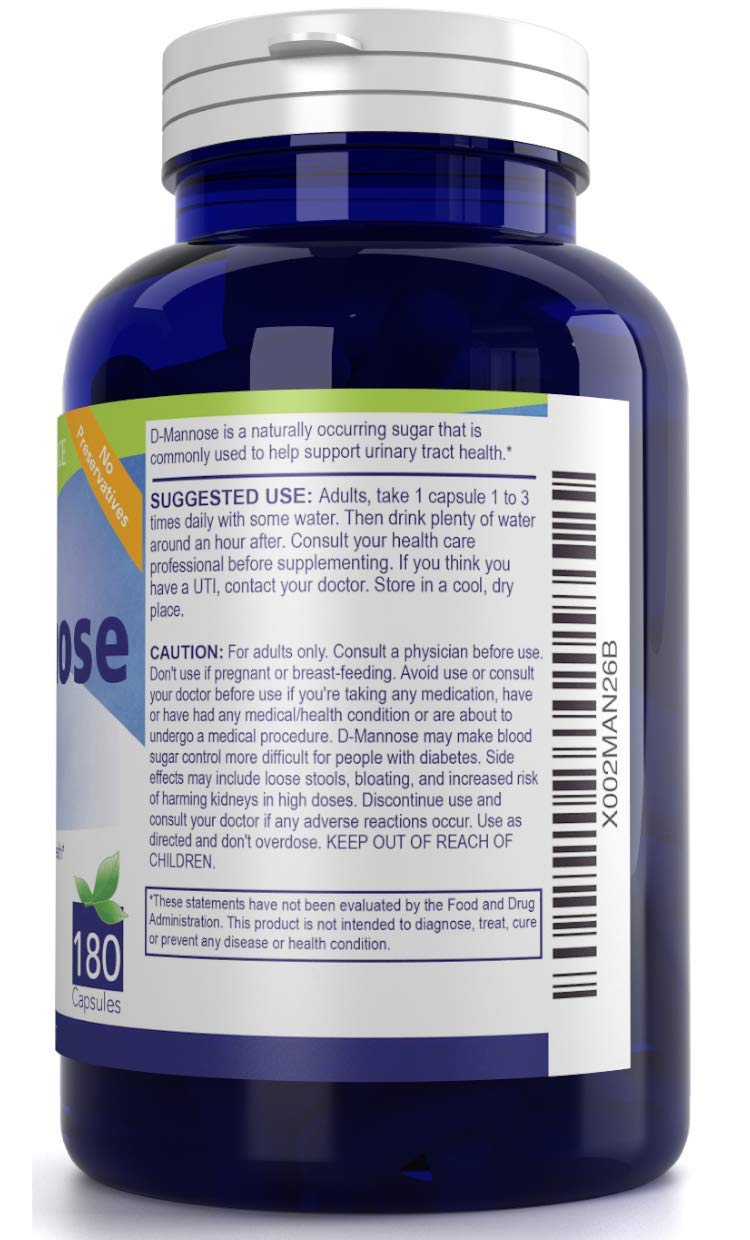 Nutrissence D-Mannose 500mg 180 Capsules