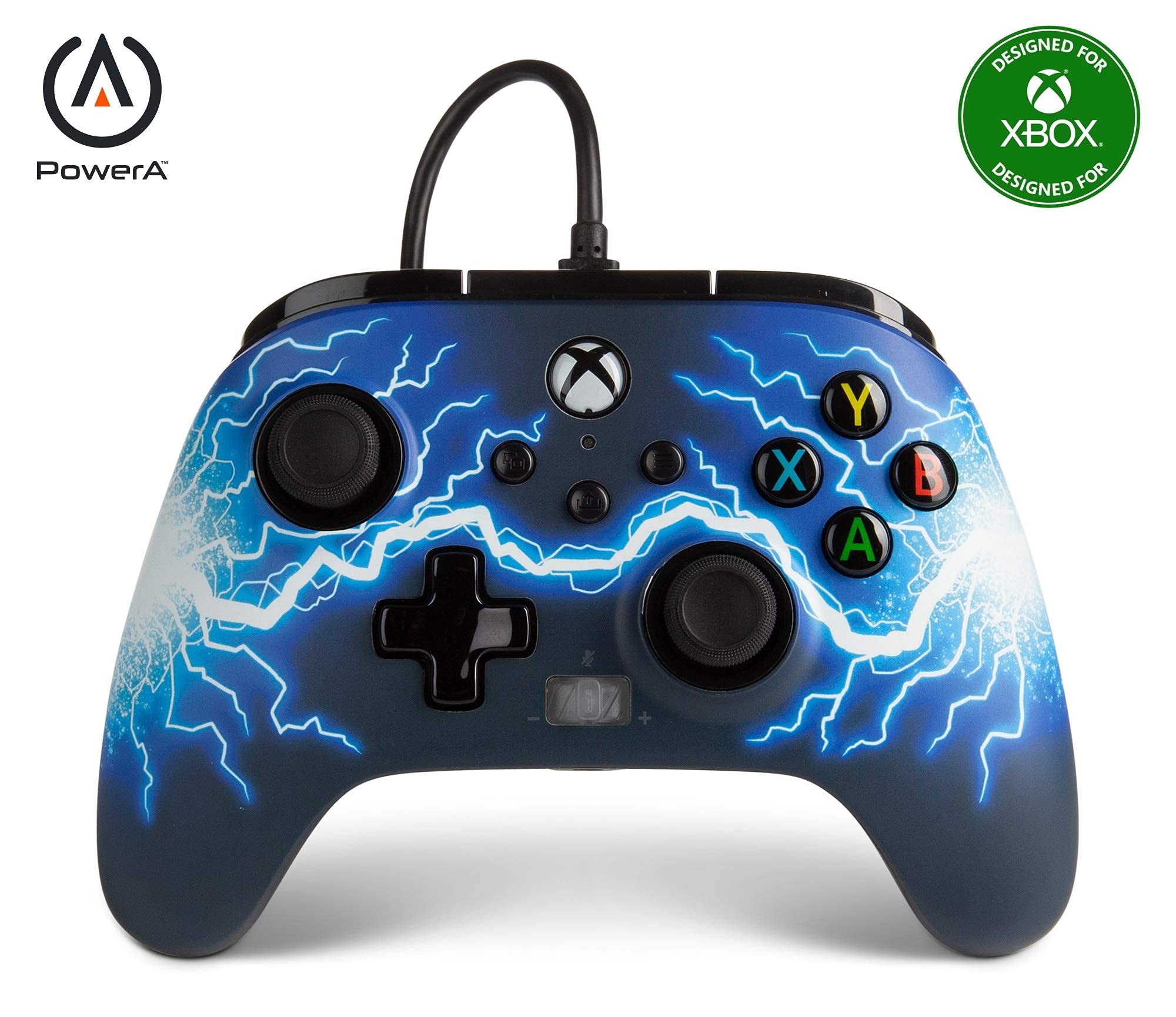 PowerA Enhanced Wired Controller for Xbox Series X|S - Arc Lightning, Gamepad, Wired Video Game Controller, Gaming Controller, Xbox Series X|S - Xbox Series X (Renewed)
