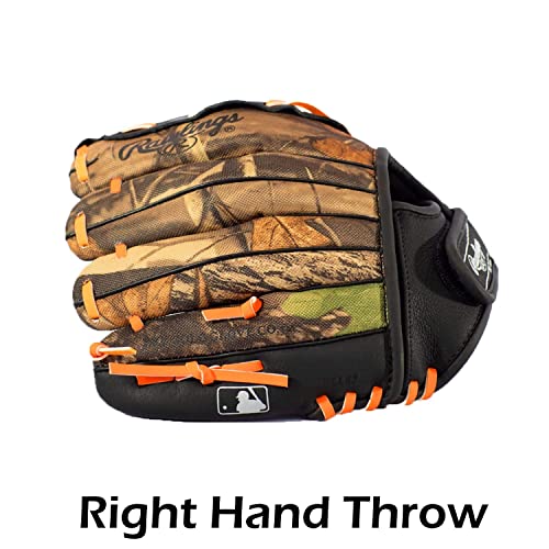 Rawlings Playmaker Camo Kids Baseball Glove for Kids 5-8 - TBall Glove – 11" - Right Hand Throw - Glove Fits on Left Hand - Make Selection Carefully