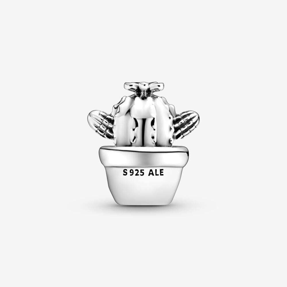 PANDORA Free Hugs Cactus, Black & Pink Enamel