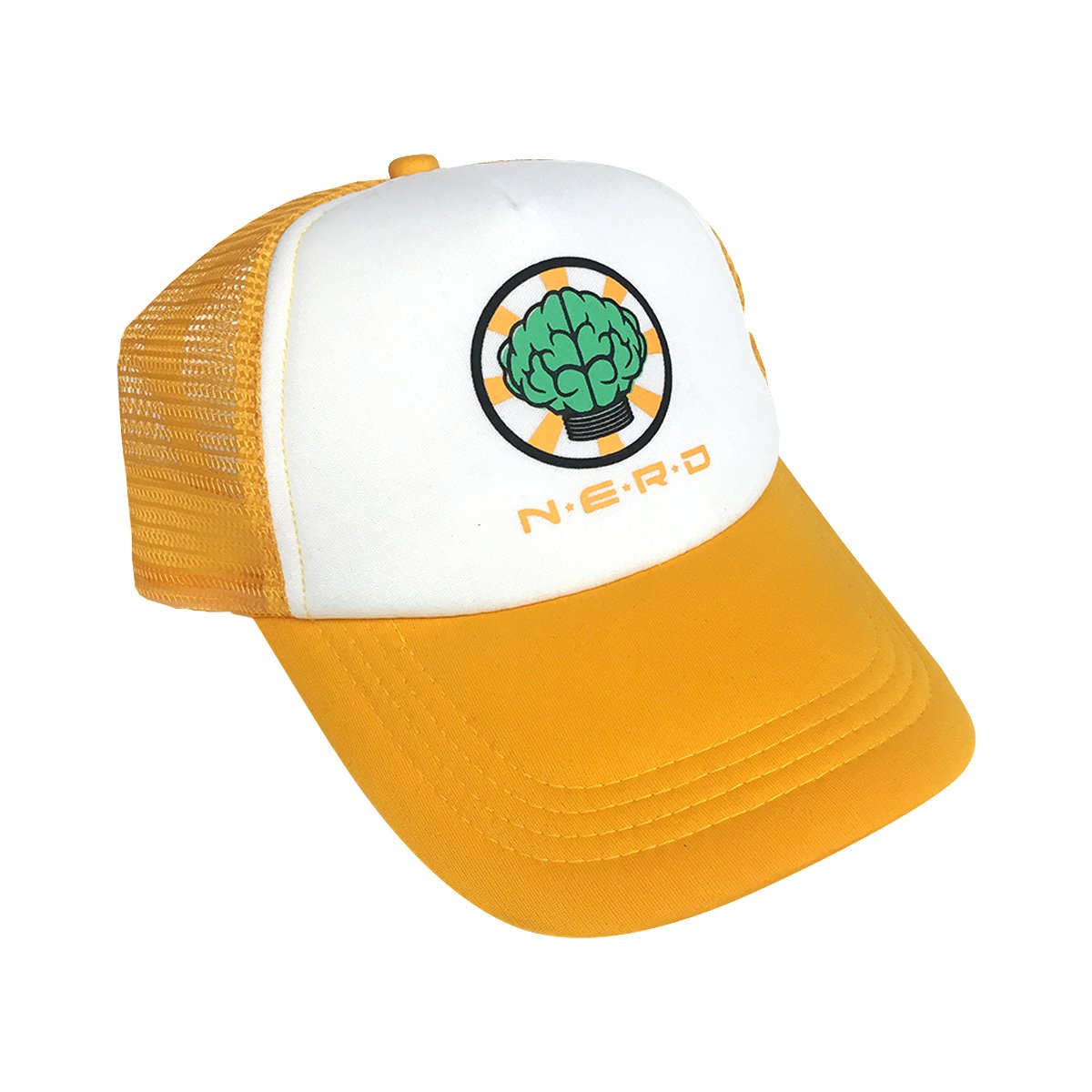 Nerd Trucker Hat Gold Neptunes Pharrell Williams N*E*R*D N.E.R.D. Band Hip Hop