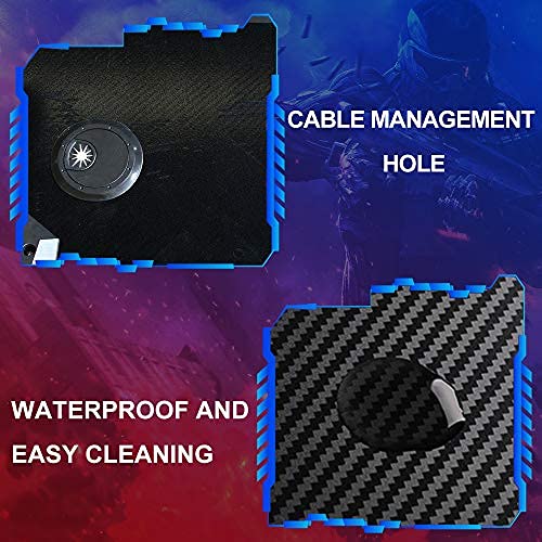 N /A NEWPUTE Office Gaming Desk 43.31"x23.62" Z Shaped Home Office PC Computer Table with LED Lights Controller Stand Cup Holder Headphone Hook for E-Sport Racing Gamer Pro Gift…