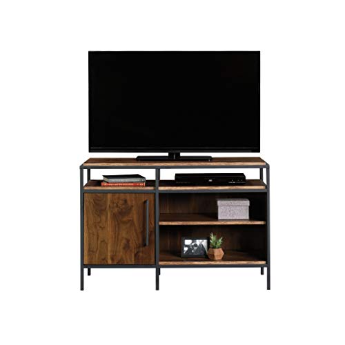 Sauder Nova Loft TV Stand with Storage, L: 44.72" x W: 17.32" x H: 29.53", Grand Walnut Finish