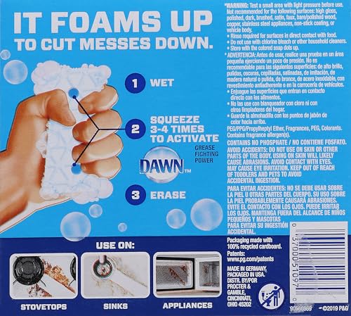 Mr. Clean Magic Eraser Kitchen with Dawn, Cleaning Pads with Durafoam, 2 Count