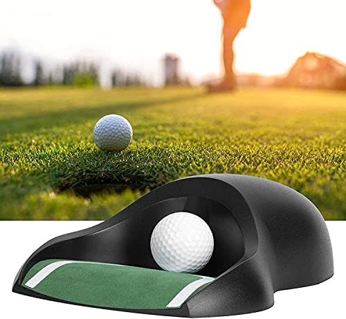 QAZPL Golf Putting Return Machine, ABS Plastic Lightweight Automatic Putter Trainer, Portable Golf Electric Putting Return Machine for Training, Black