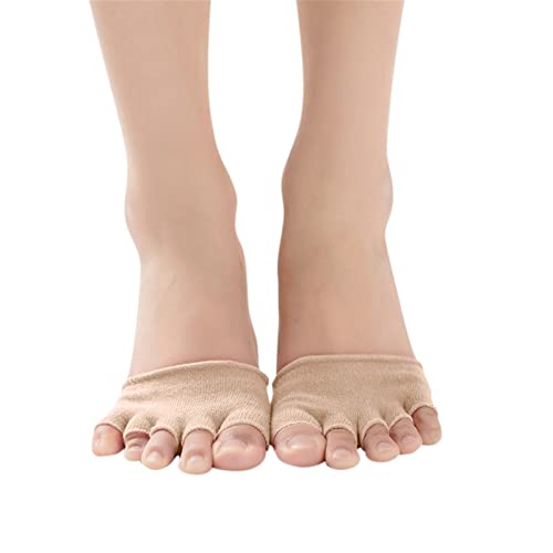 Tuplbcv 3 Pairs Women Yoga Sport Non Slip Open Toes Socks Half Grip Heel Five Finger Socks Workout Shoe Socks