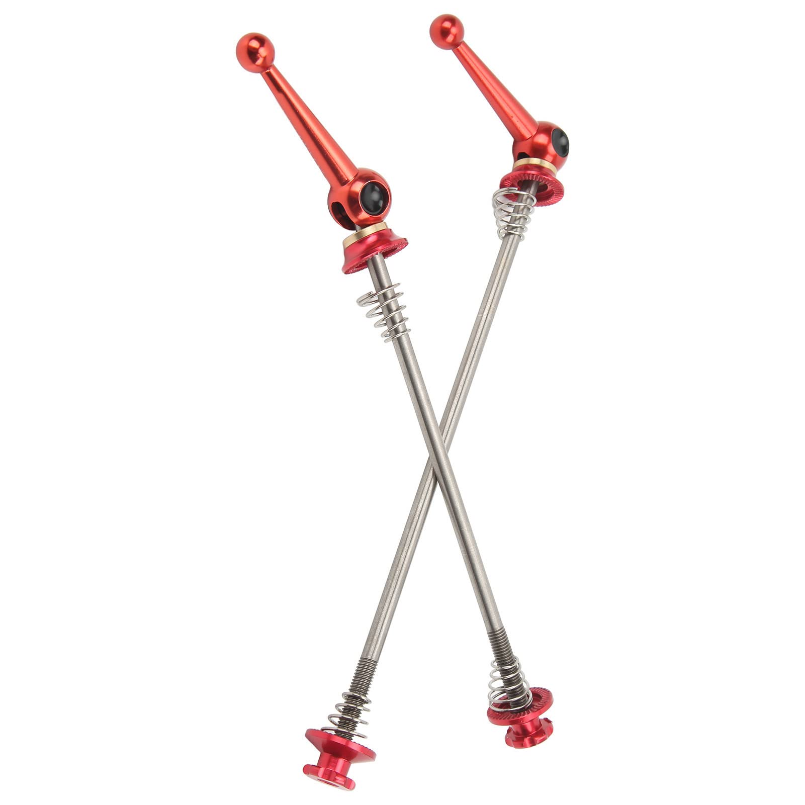 Road MTB Quick Release, 2PCS Bike Quick Release skewers Front Rear Hub Quick Release Lever for Mountain Bikes Road Bikes(Red)