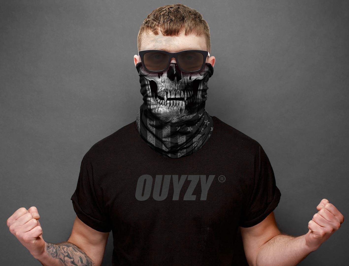 OUYZY Neck Gaiter Face Mask Scarf Cover Sun Bandanas for Men Breathable Fishing