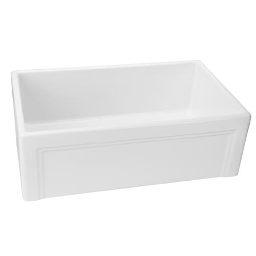 Miseno MNO33201FC Inferno 33" Single Basin Farmhouse Fireclay Kitchen Sink - White