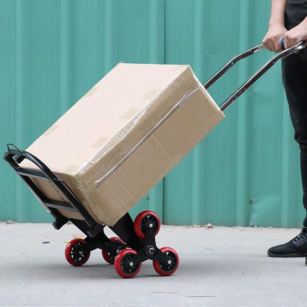 MTYLX Hand Pull Heavy Cart,Folding Trolley Climbing Stair Cart Luggage Trolley Handling Trailer Pull Goods Portable Grocery Cart Suitable for Many Road Surfaces for Luggage, Travel, Auto, Moving and