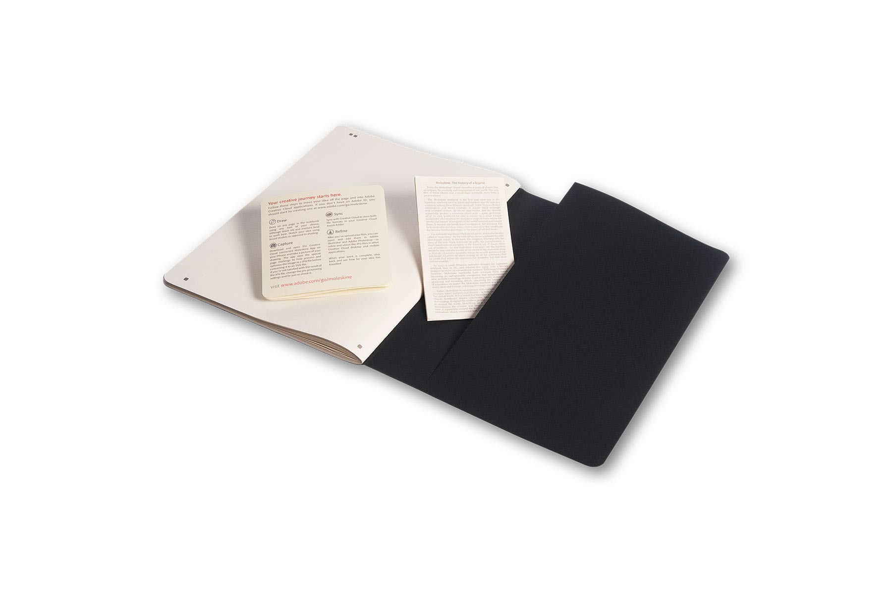 Moleskine Adobe Soft Cover Smart Notebook, Plain, XL (7.5" x 9.75") Black, 176 Pages