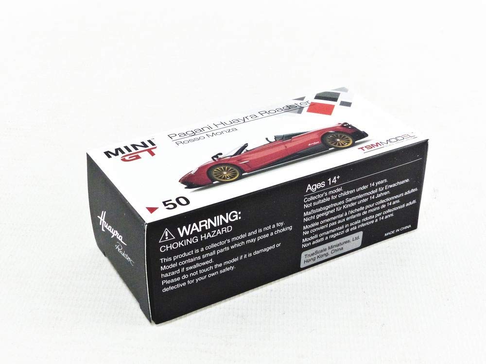MINI GT MGT00050-L 1/64 Pagani Huayra Roadster Rosso Monza Left Hand Drive