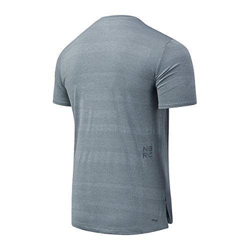 New Balance Men's Q Speed Fuel Jacquard Short Sleeve, Athletic Grey, Small