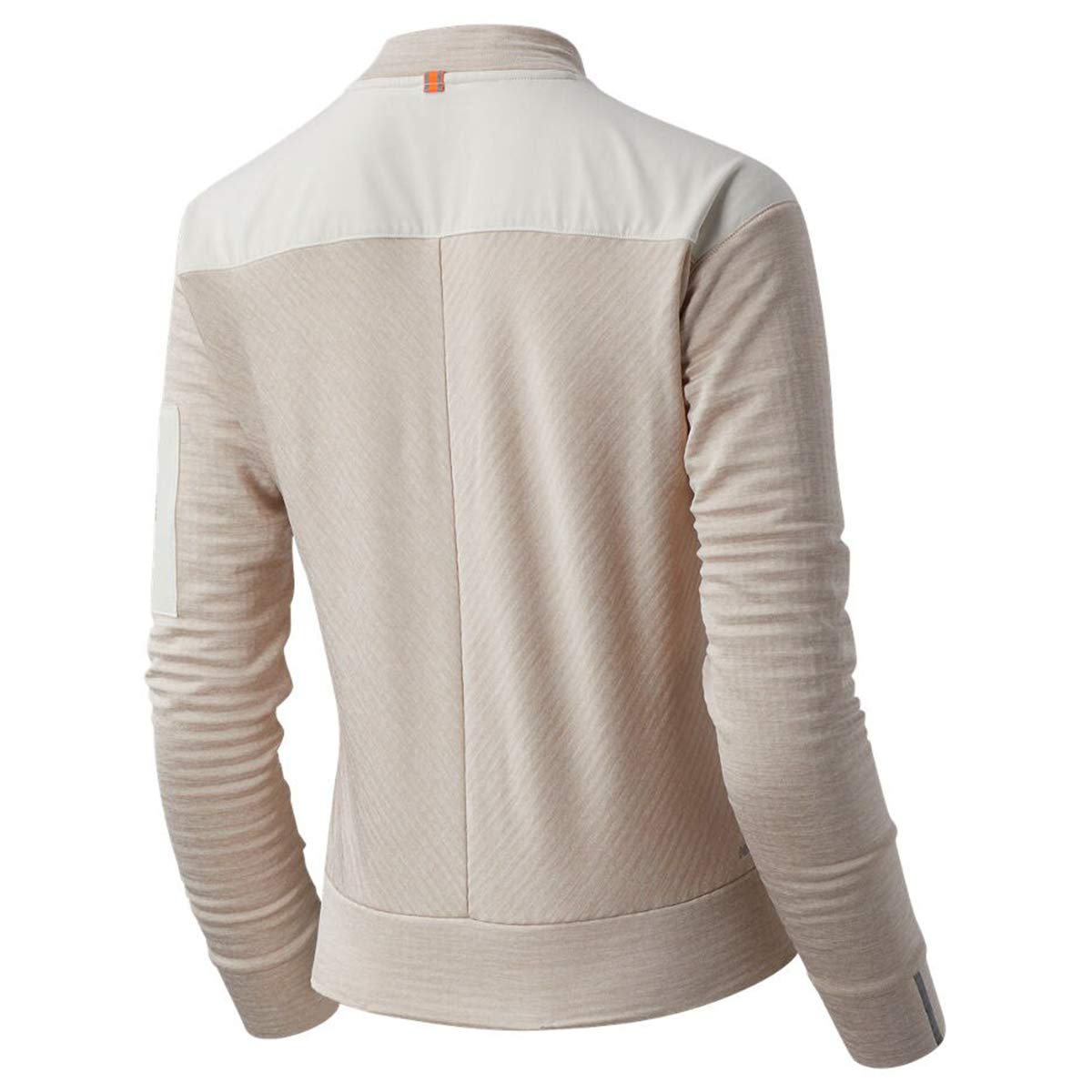 New Balance Women's NB Heat Grid Long Sleeve, Sea Salt Heather, Large