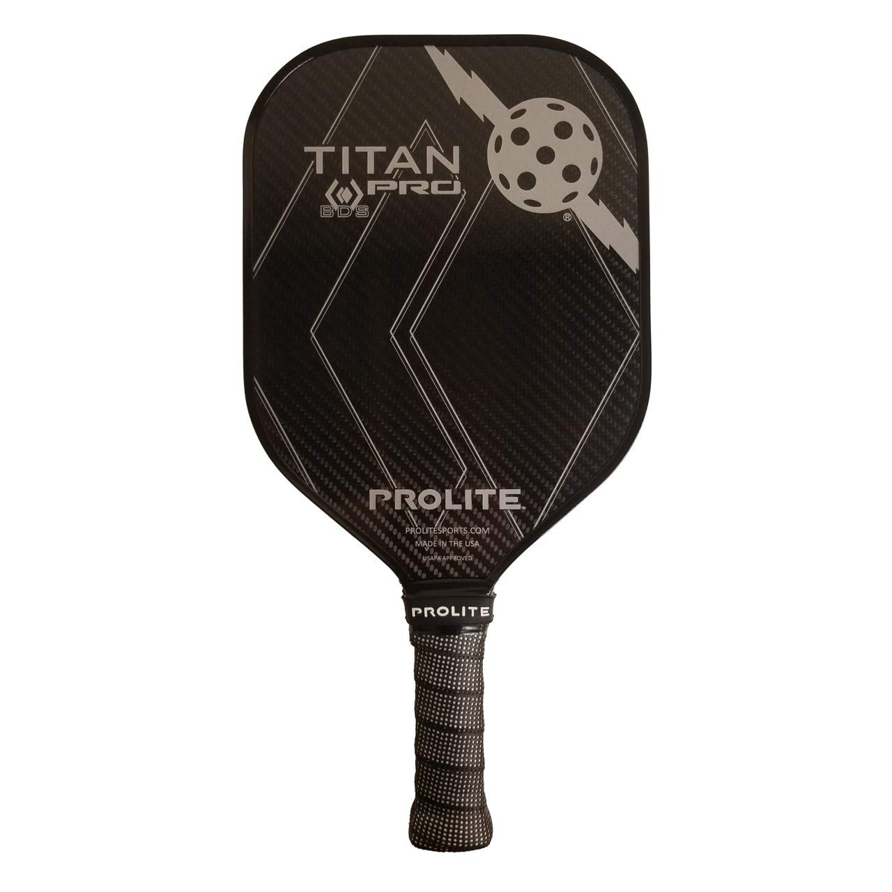 Pro-Lite Titan Black Diamond Pickleball Paddle (Silver Lining)