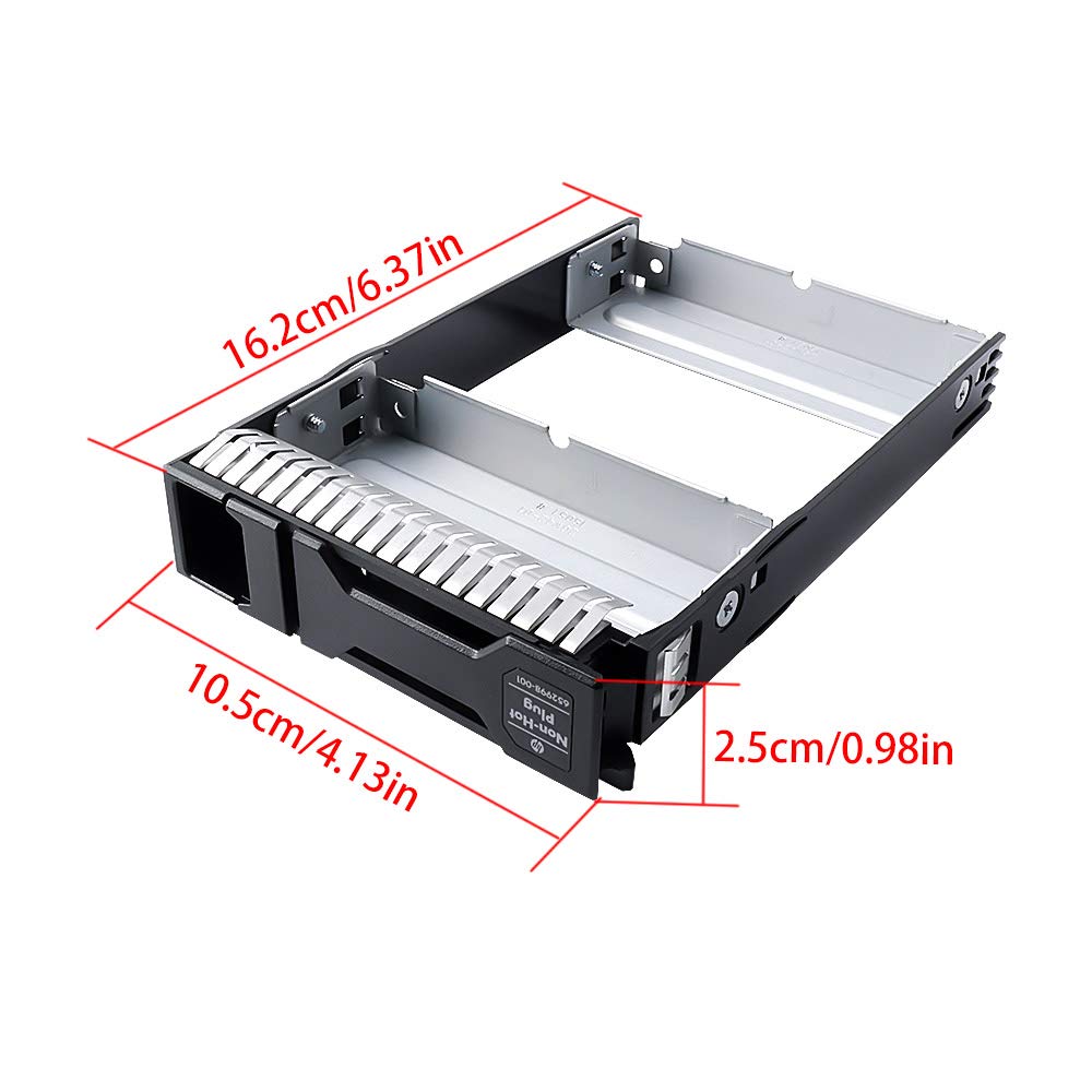 Original Non Hot Plug SAS/SATA 3.5" HDD Tray Caddy 652998-001 Replacement for HP Gen8 Server DL160/DL360p/DL380p/ML310e
