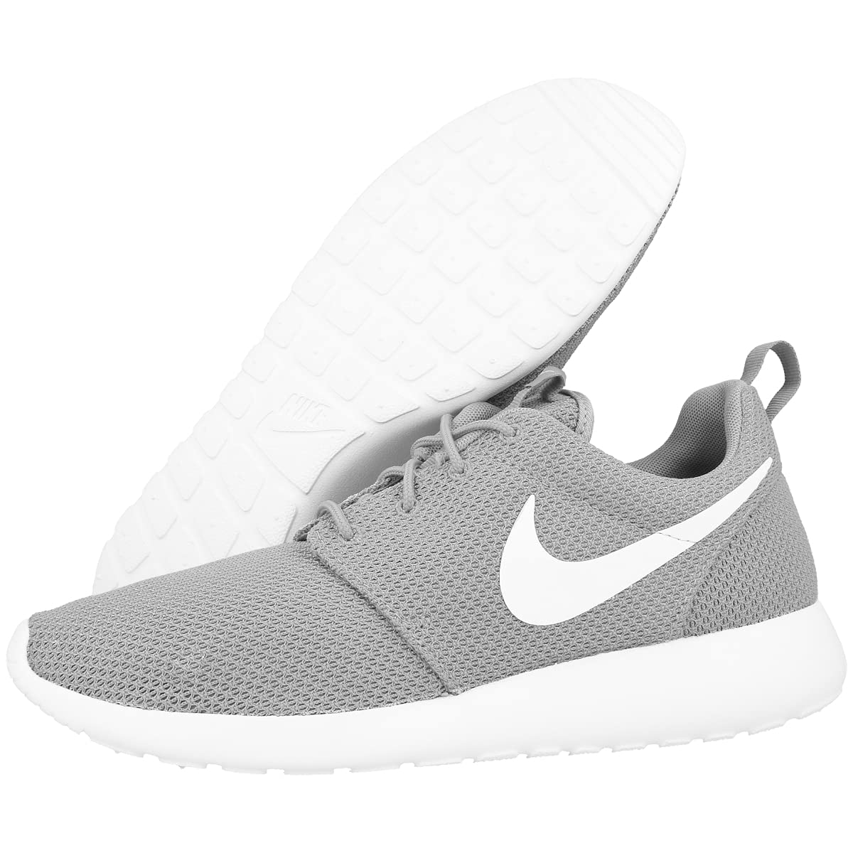 Nike Men's Roshe Run, Wolf Grey/White, 10.5