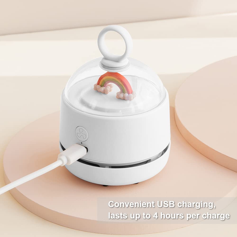 NEUMI X1 Desktop Vacuum Cleaner USB Charging with Vacuum Nozzle Cleaning Brush, Detachable Portable Mini Design for Cleaning Table Dust, Crumbs, Pianos, Computers, Cars, Kitchen Counters