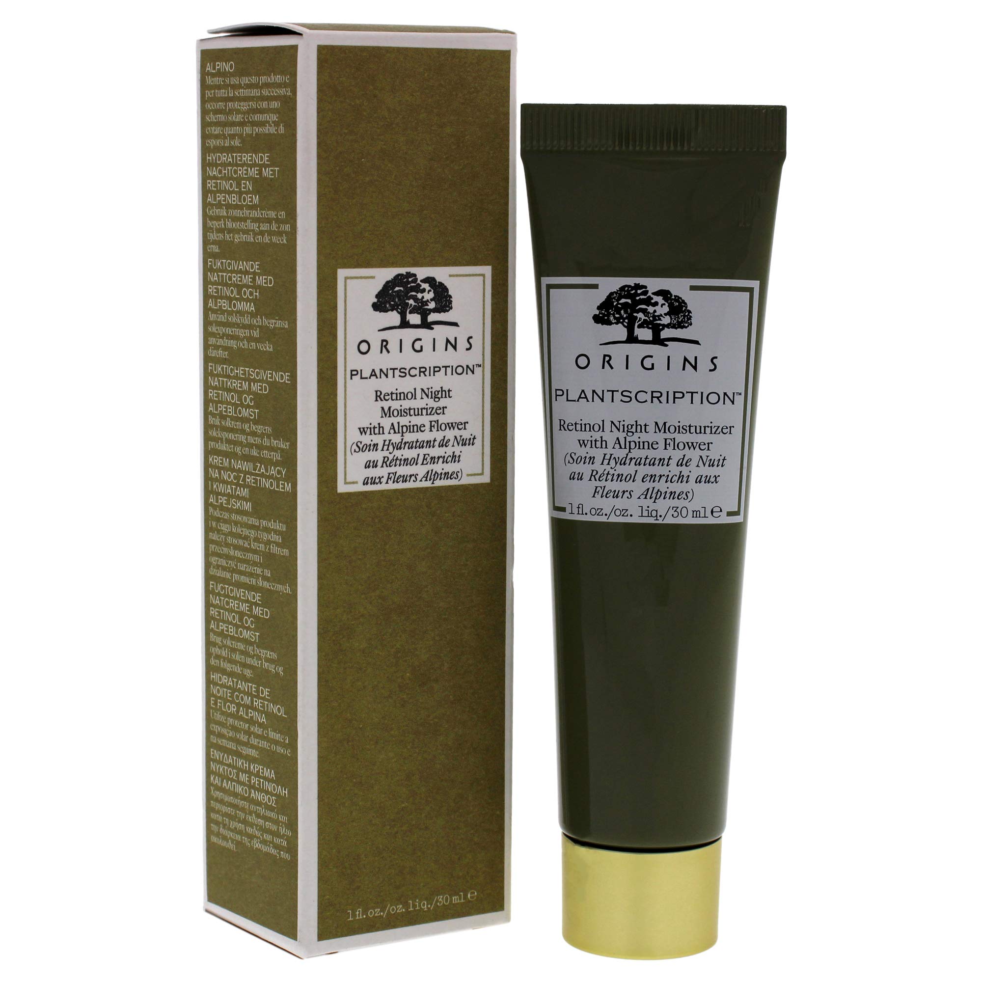 Origins Plantscription Retinol Night Moisturizer With Alpine Flower Unisex Moisturizer 1 oz