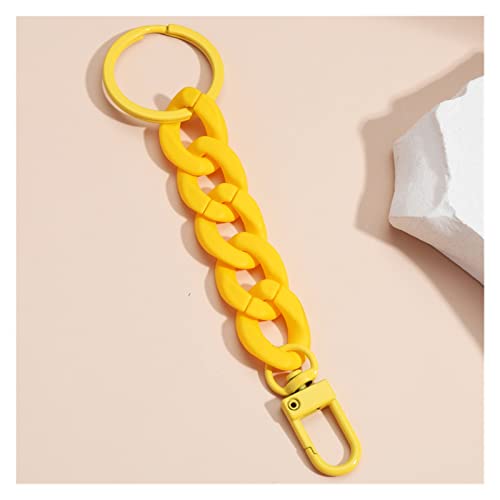 Unisex Keychain Acrylic Plastic Chain Keychain Keyring Ladies Handbag Pendant Accessories Friendship Gift (Color : E3824, Size : One Size)
