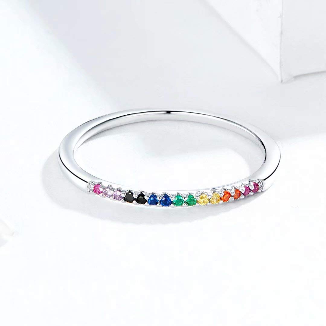 Qings Sterling Silver Ring Small Exquisite Ring As Surprise Gifts for All Ladies and Friends