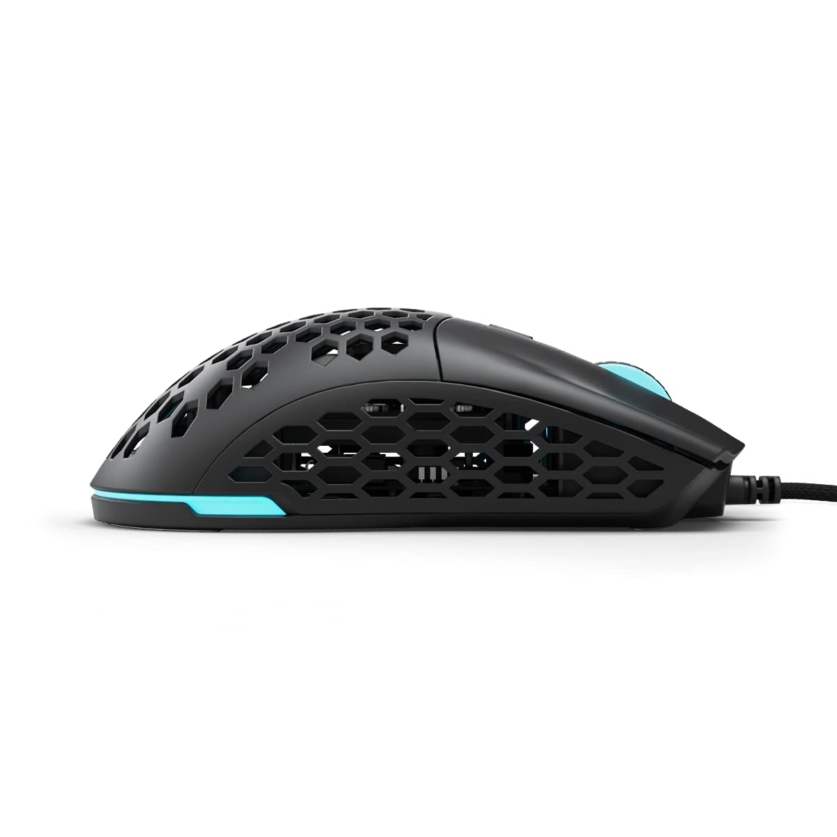 PWNAGE Ultra Custom Symm 2 RGB Gaming Mouse - Esports Flawless Professional PMW3389 Optical Sensor 16,000 DPI - Flexible Paracord Cable - 100% PTFE Skates (Honeycomb Sides, Wired, Black)
