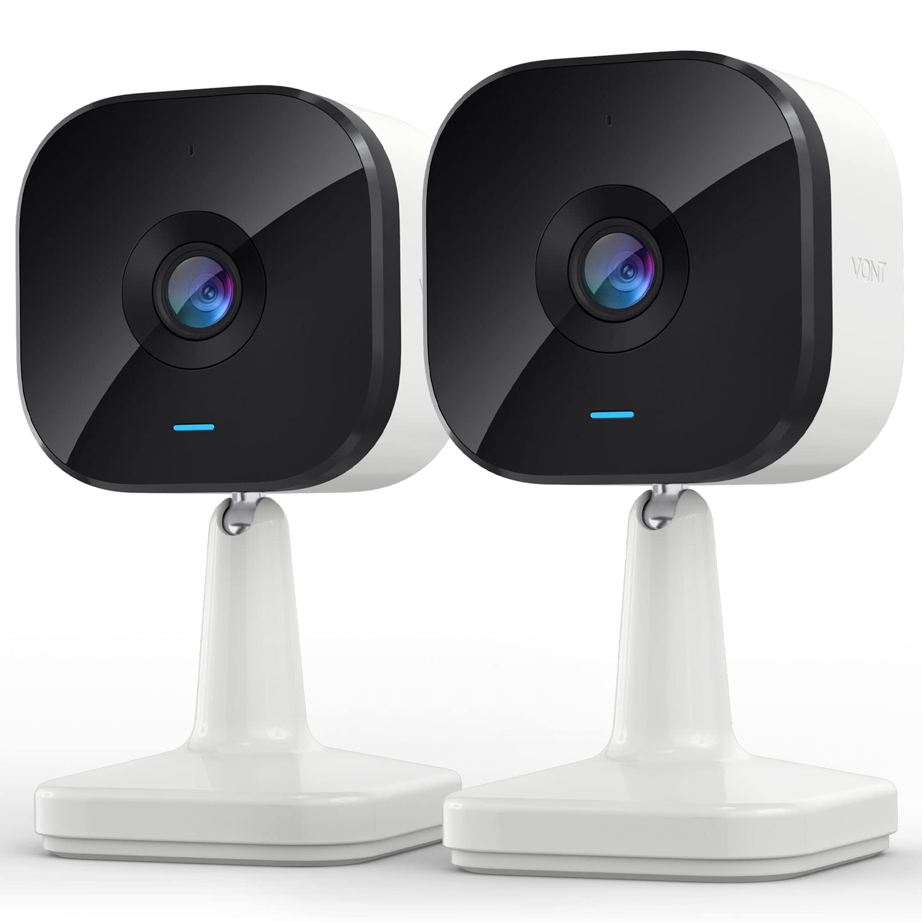 Vont Smart Security Camera, Compact Wired Outdoor Indoor Camera, 1080p HD Video, Night Vision, Two-Way Audio, Cameras for Home Security with WiFi, Surveillance Camera, Works w/Alexa, IFTTT & Google