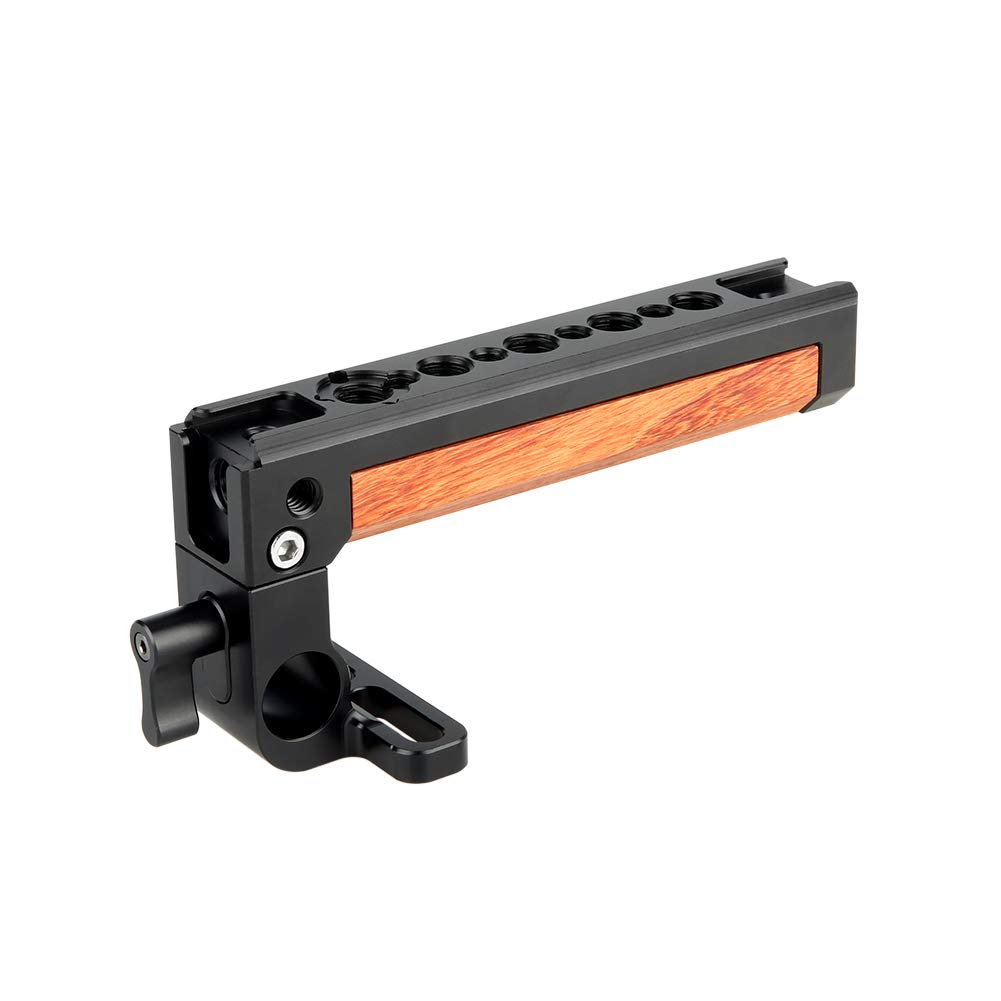 NICEYRIG Camera Top Handle Handgrip with 15mm Rod Clamp Cold Shoe Mounts for DSLR Cameras/Camcorder/Action Cameras Cages