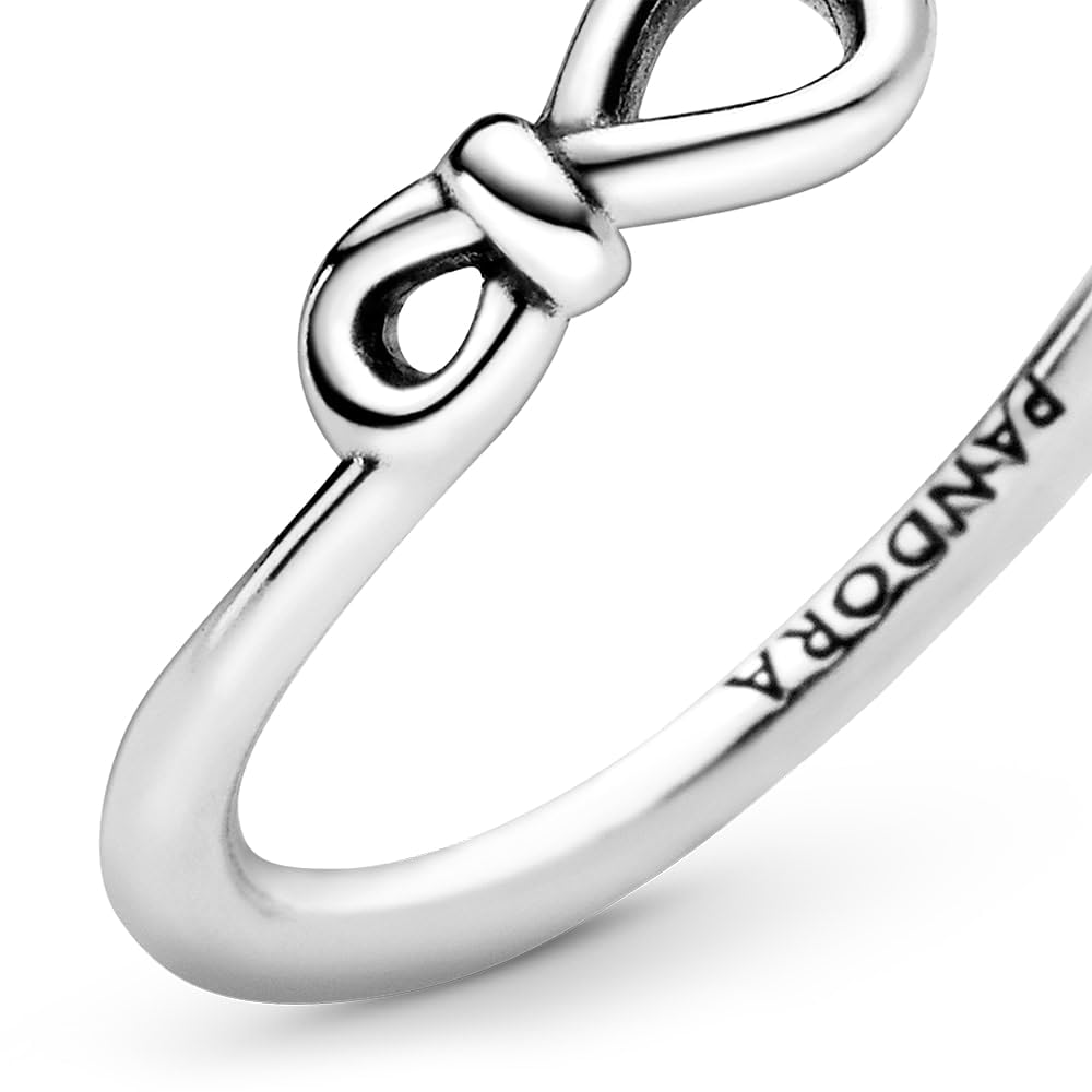 PANDORA Infinity Knot 925 Sterling Silver Ring, Size: EUR-54, US-7 - 198898C00-54