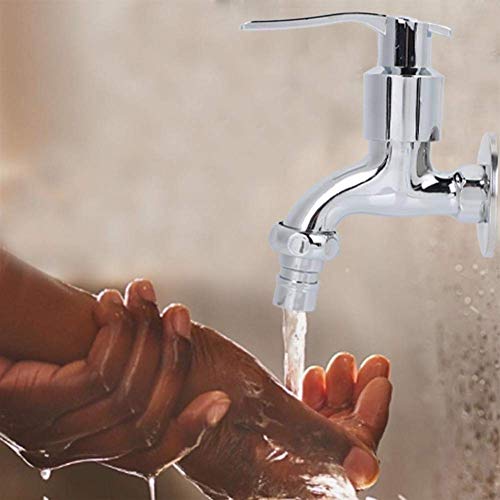 Wall Mounted Cold Water Tap Laundry Bathroom Garden Tap Mop Pool Washing Machine Faucet G1/2" Zinc Alloy Balcony Mop Sink Faucet Single Handle Cold Garden
