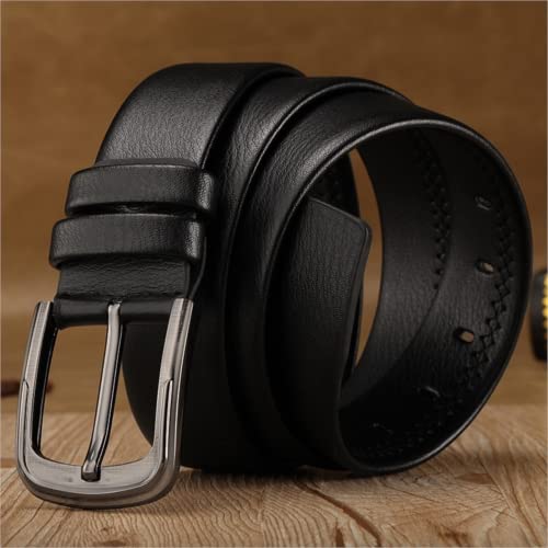 Wei-Secret Men's belt, artificial leather belt, environment-friendly belt, simple belt, casual belt, gifts for men, Father's Day gift (2 pieces)