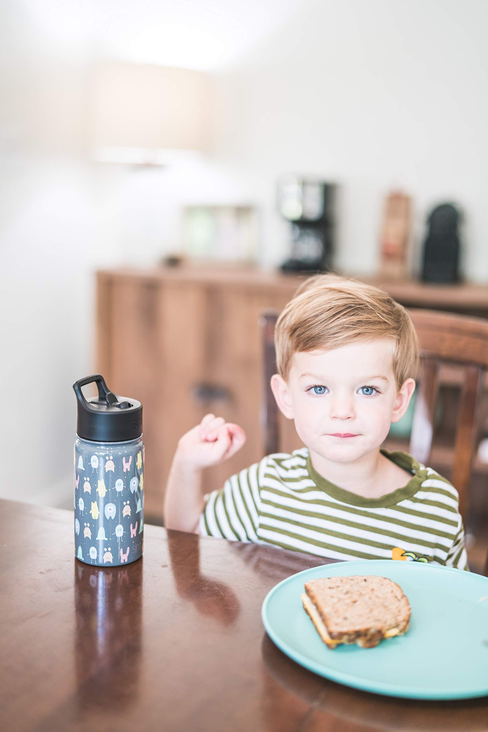 Simple Modern Disney Minnie Mouse Kids Water Bottle with Straw Lid | Reusable Insulated Stainless Steel Cup for School | Summit Collection | 14oz, Minnie Mouse Sprinkle