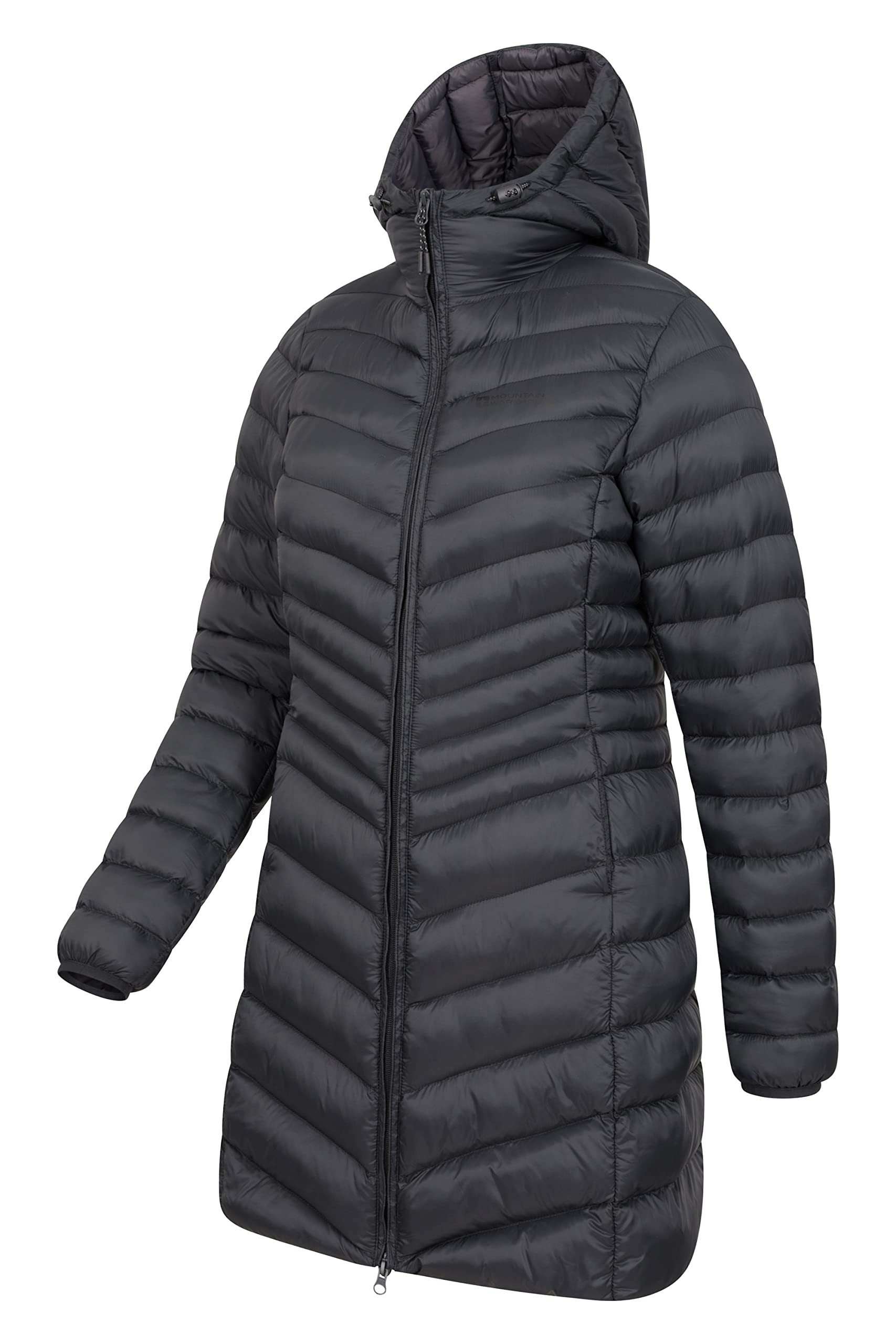 Mountain Warehouse Florence Womens Long Jacket - Padded Winter Coat Jet Black 10