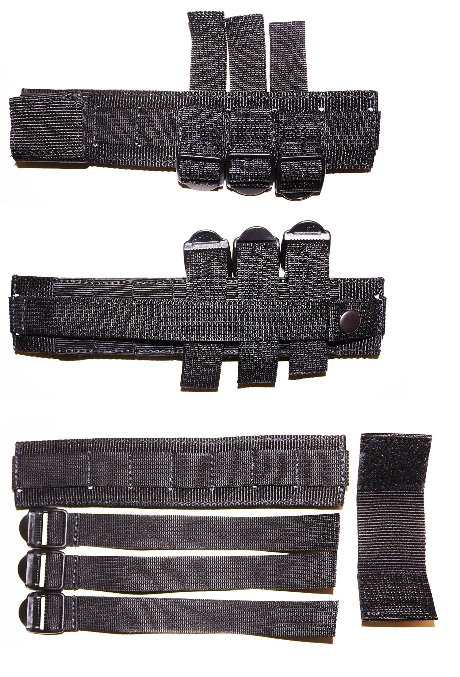 MOLLE Knife Sheath Adapter Holder/Attaching Knife to M.O.L.L.E. Webbing/Holds Hunting Leather Sheaths/Molle Sheath Carrier for Fixed-Blade Knives/Black Color/Fits Sheaths from 4" up to 12"