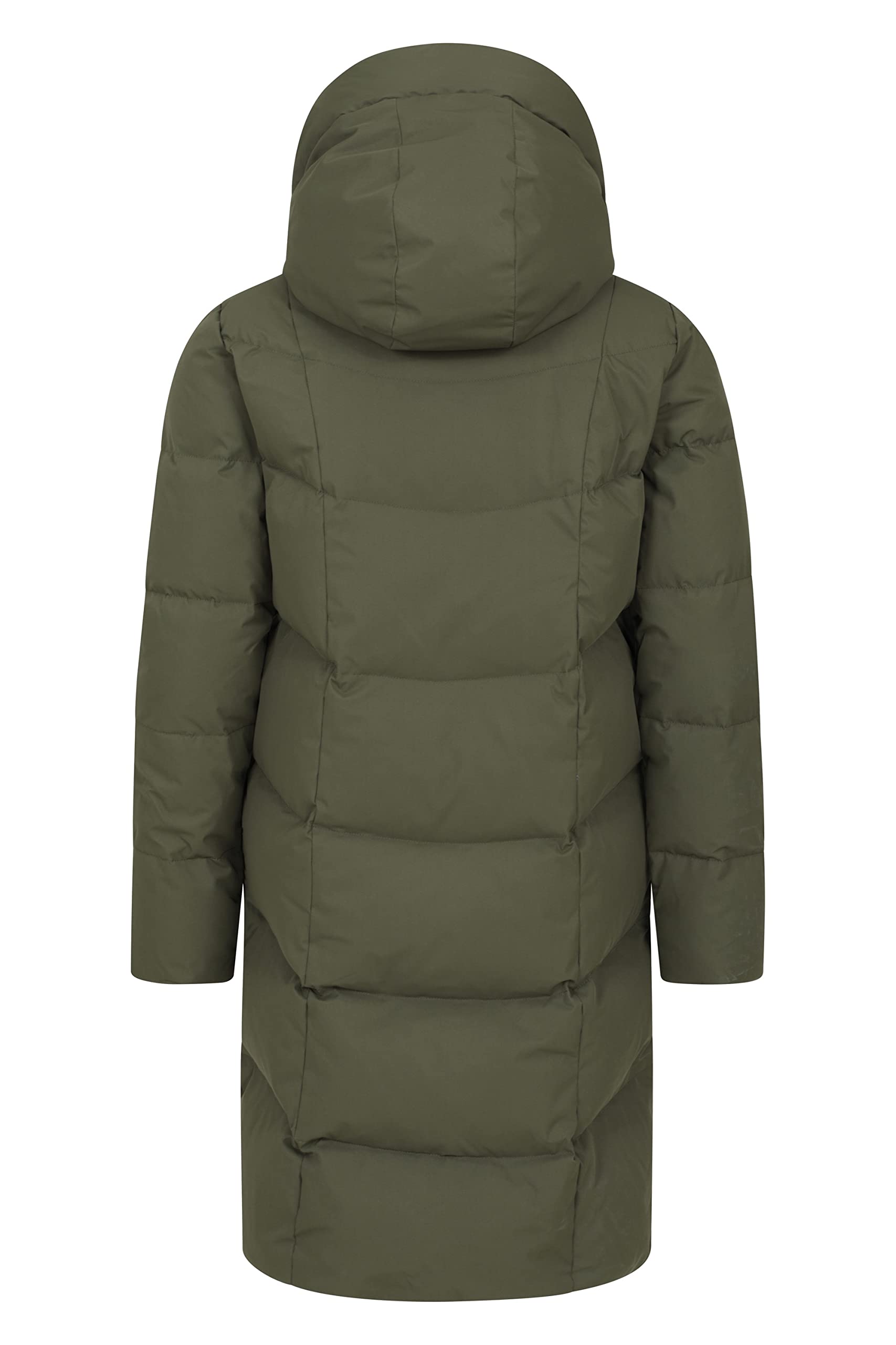 Mountain Warehouse Cosy Wrap Womens Down Padded Jacket - Water Resistant Ladies Winter Coat, Down Fill Power 600, Warm Puffer Jacket -for Winter Travelling & Daily Use Khaki 12