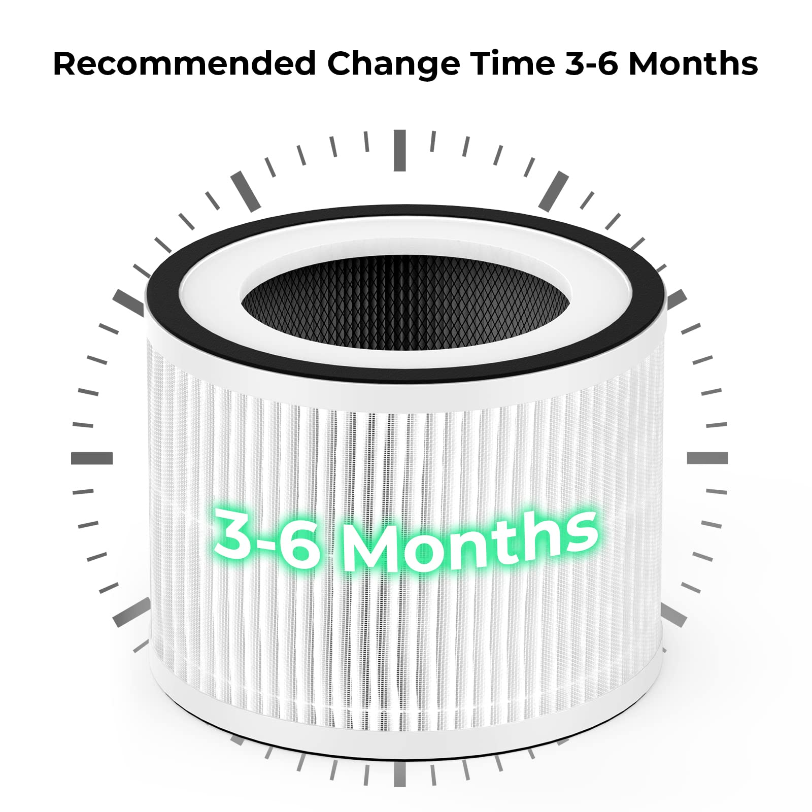 MOOKA Official Certified Replacement HEPA Filter for MOOKA Allo, Afloia Fillo Air Purifier, HEPA Replacement Filter