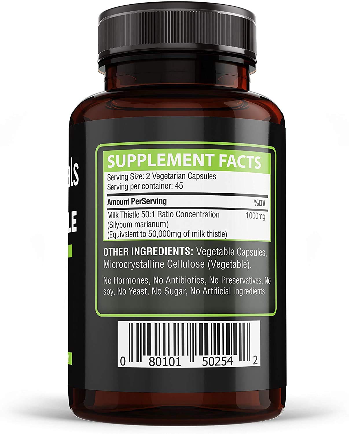 Organic Milk Thistle 1000 Milligram, Highly Potent 50:1 (Silymarin Marianum) Concentrated Extract for Liver Care and Detox, 90 Veggie Capsules