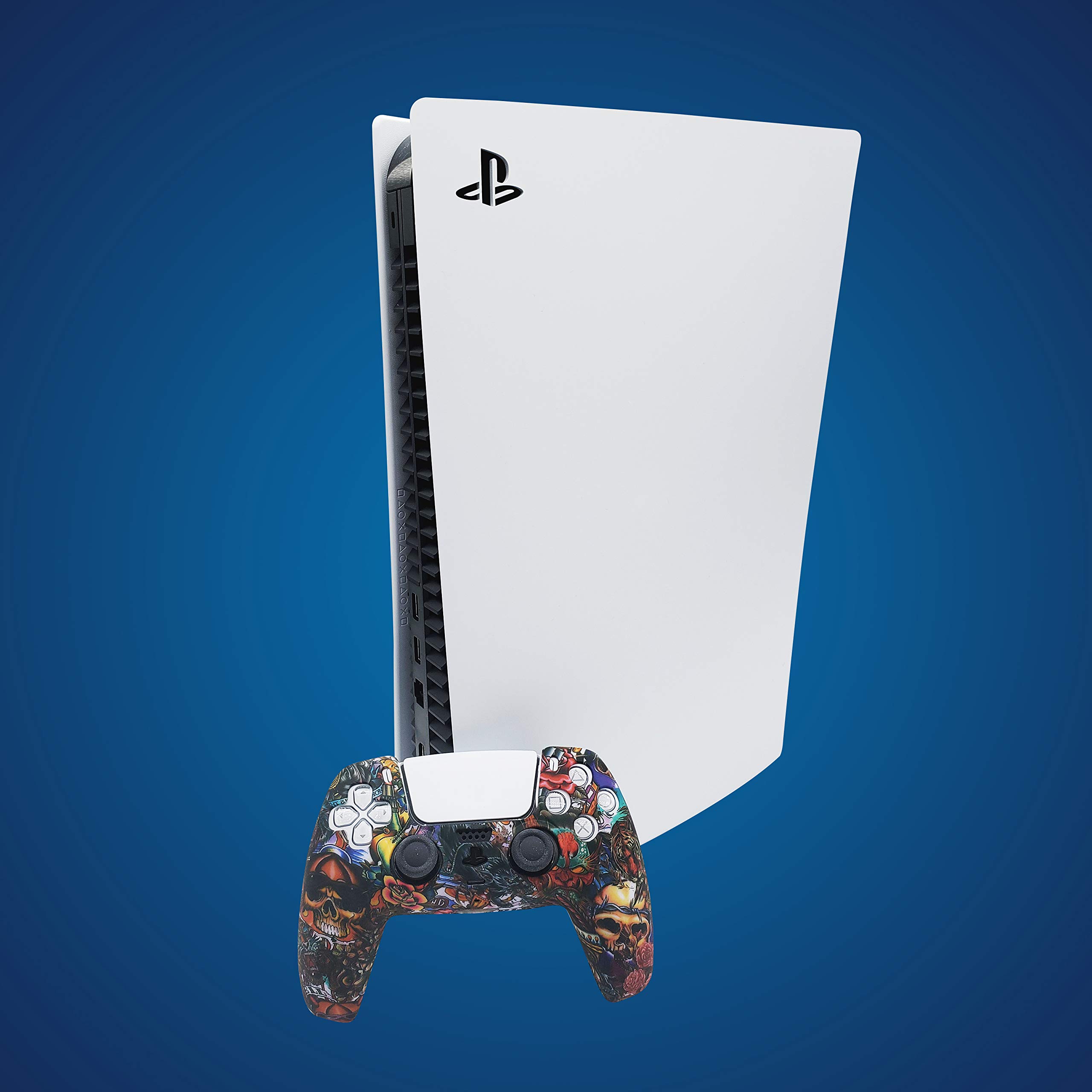 PS5 Silicone Gel Grip Controller Cover Skin Protector (ps5 Skull) Compatible for Sony PlayStation 5, Compatible for PlayStation 5 Accessories, Wireless Controller Protector Covers, PS5 Skin