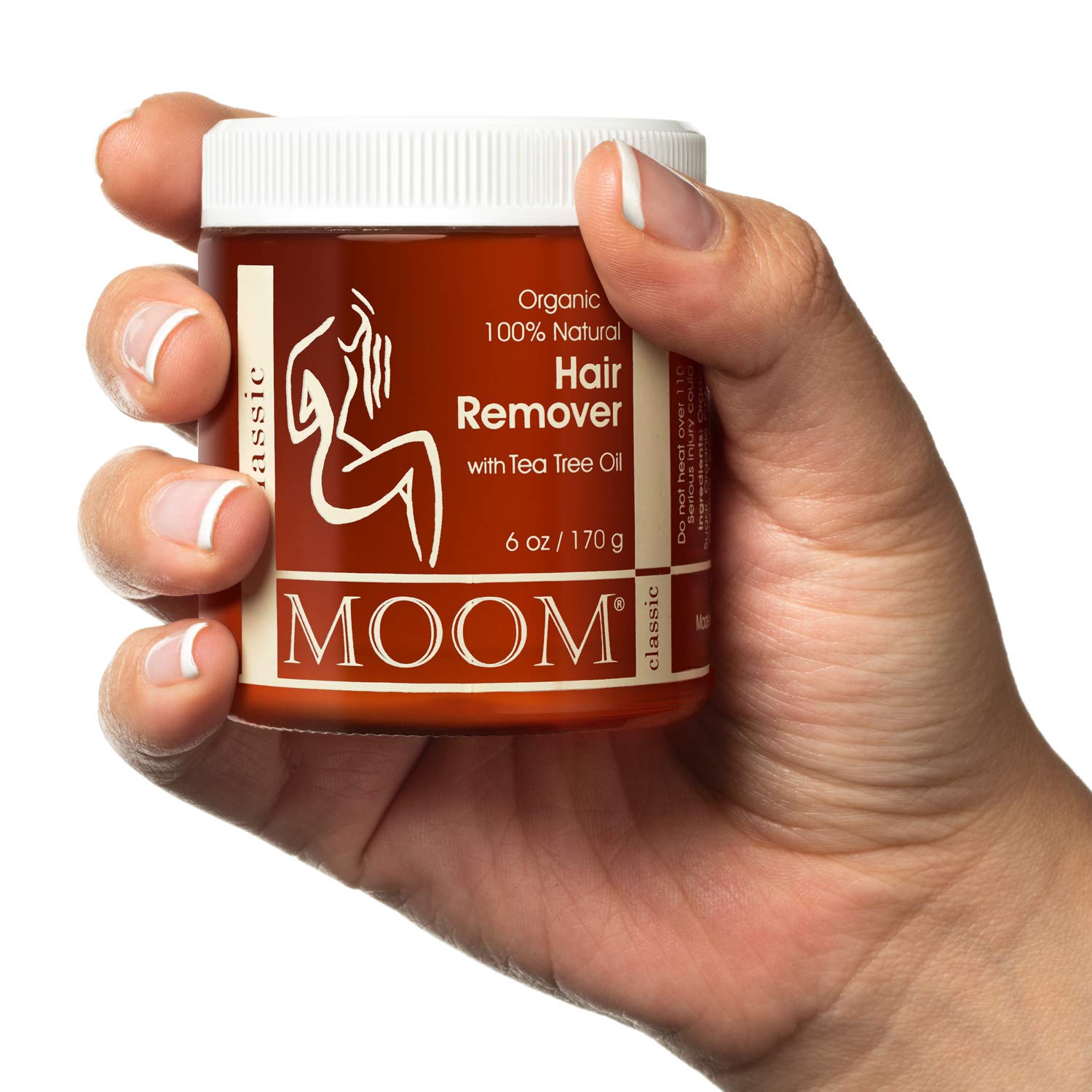 MOOM Organic Sugar Waxing Kit Refill with Tea Tree Oil & Chamomile - Natural Painless Wax Hair Removal β Perfect for Legs Face & Eyebrow - Facial Wax Kit 6 oz. 1 Pack