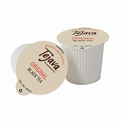 Tejava Original Unsweetened Black Tea Pods, Award-Winning Tea, 100% recyclable Single Serve Cups (24 Pack)