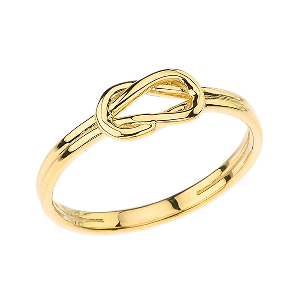 Modern 10k Yellow Gold Hercules Love Knot Promise Ring (Size 5)